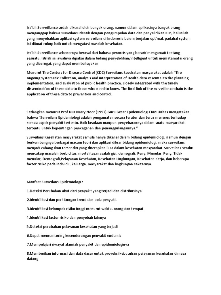 Istilah Surveillance Sudah Dikenal Oleh Banyak Orang | PDF ...