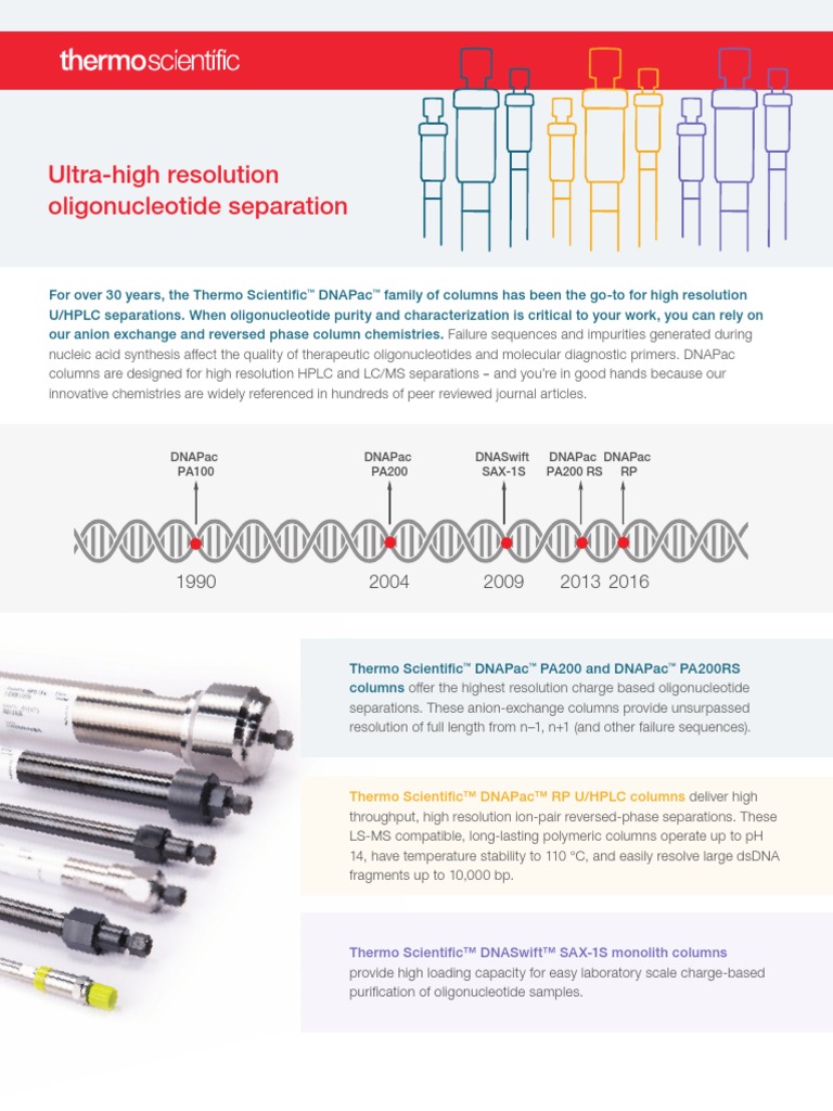 Ultra-High Resolution Oligonucleotide Separation: Dnapac Pa100 Dnapac ...