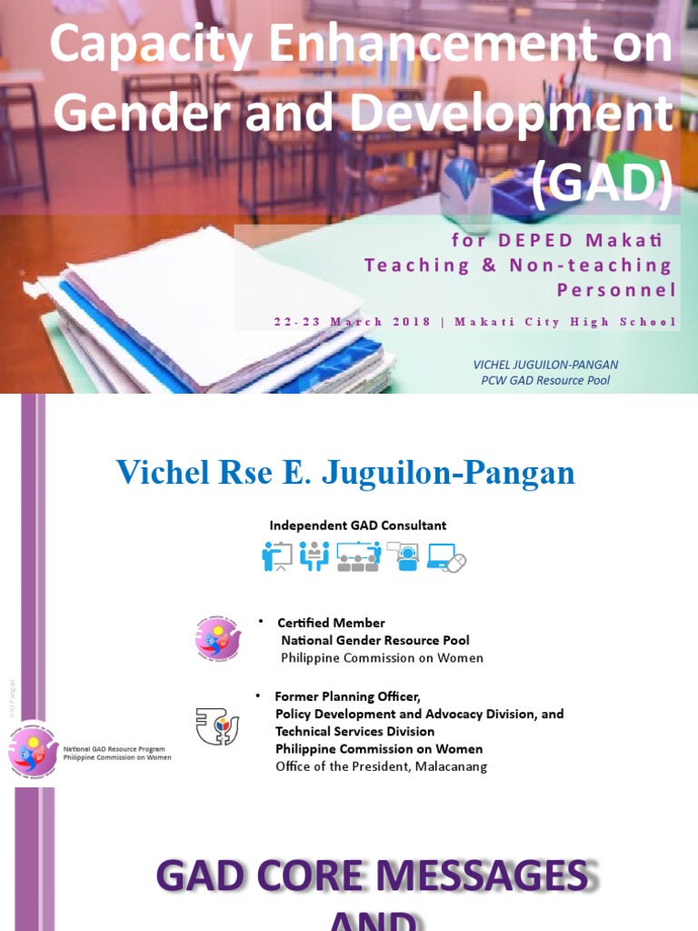 Basic GAD Concepts, VAW and MCW | PDF | Sex Organ | Male