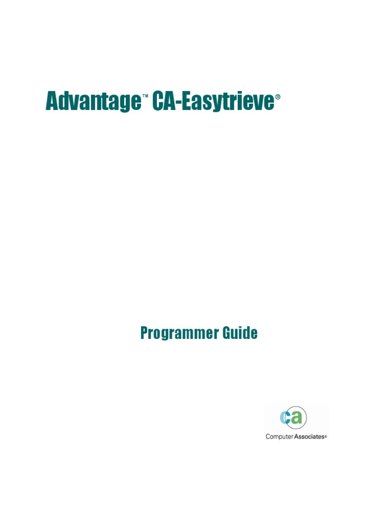 Ca Easytrieve | PDF | Databases | Array Data Structure