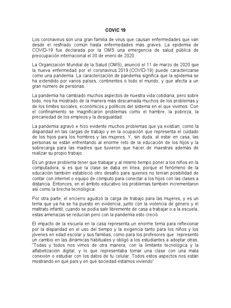 Covic 19 | PDF | Pandemia | Ciencias de la Salud