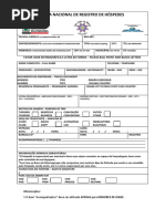 Modelo Ficha Nacional Registro Hospedes FNRH | PDF