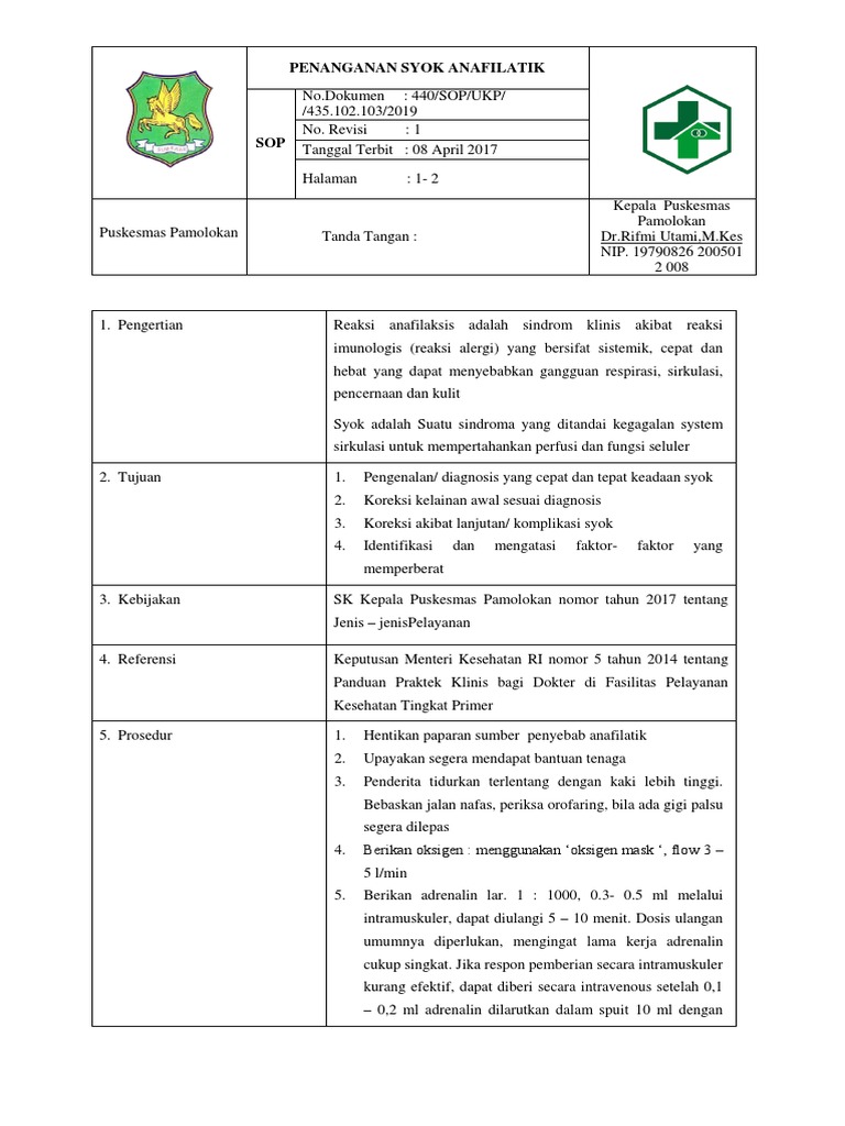 SOP Klinik UGD | PDF
