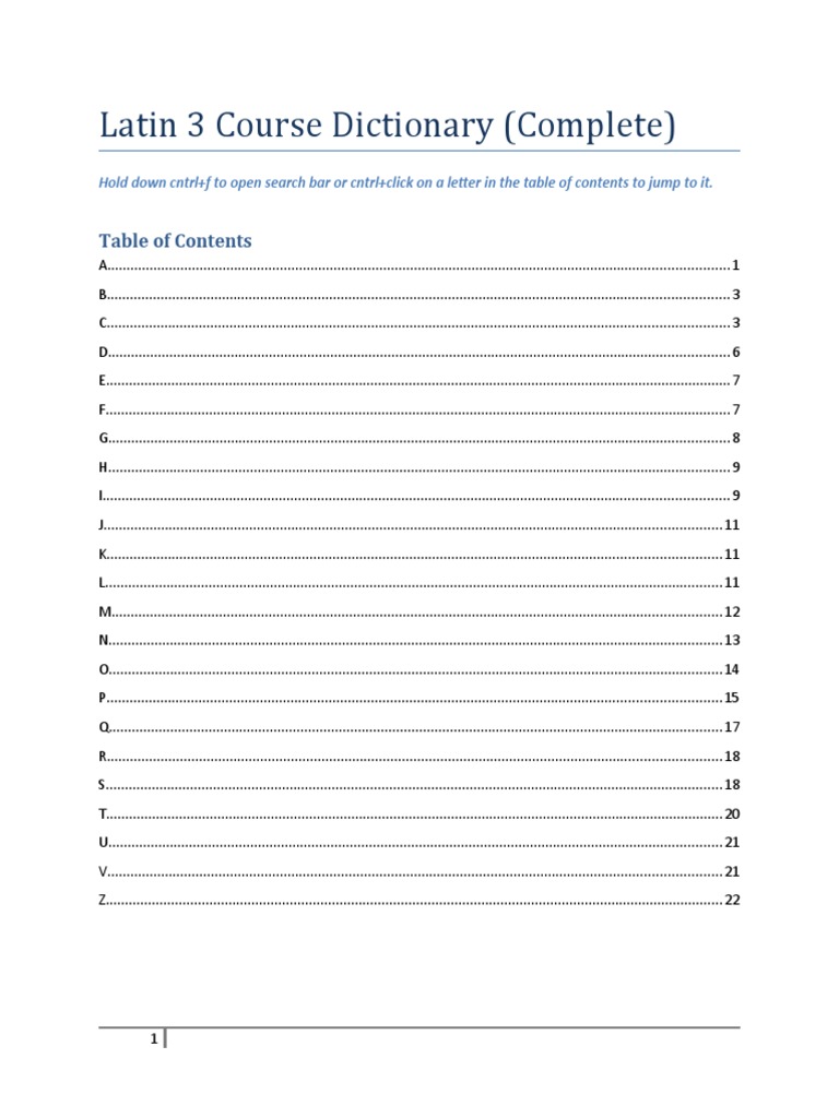 Latin 3 Dictionary | PDF