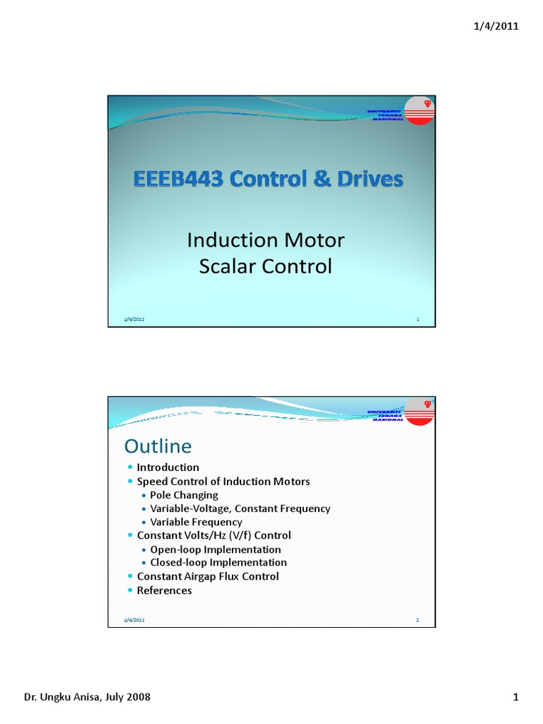 Induction Motor Scalar Control 1 Pdf Electric Motor Electrical Equipment