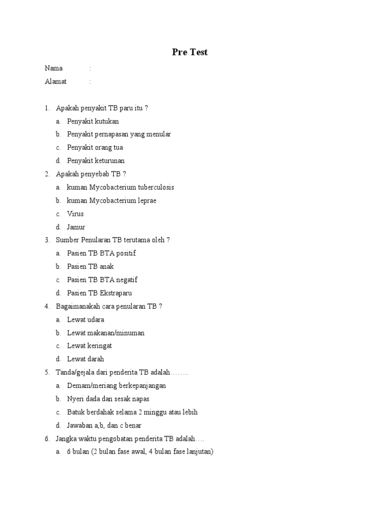Pre Test Post Test | PDF