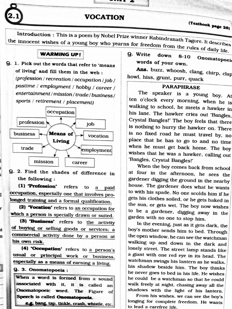 8th English Lesson 2.1 | PDF
