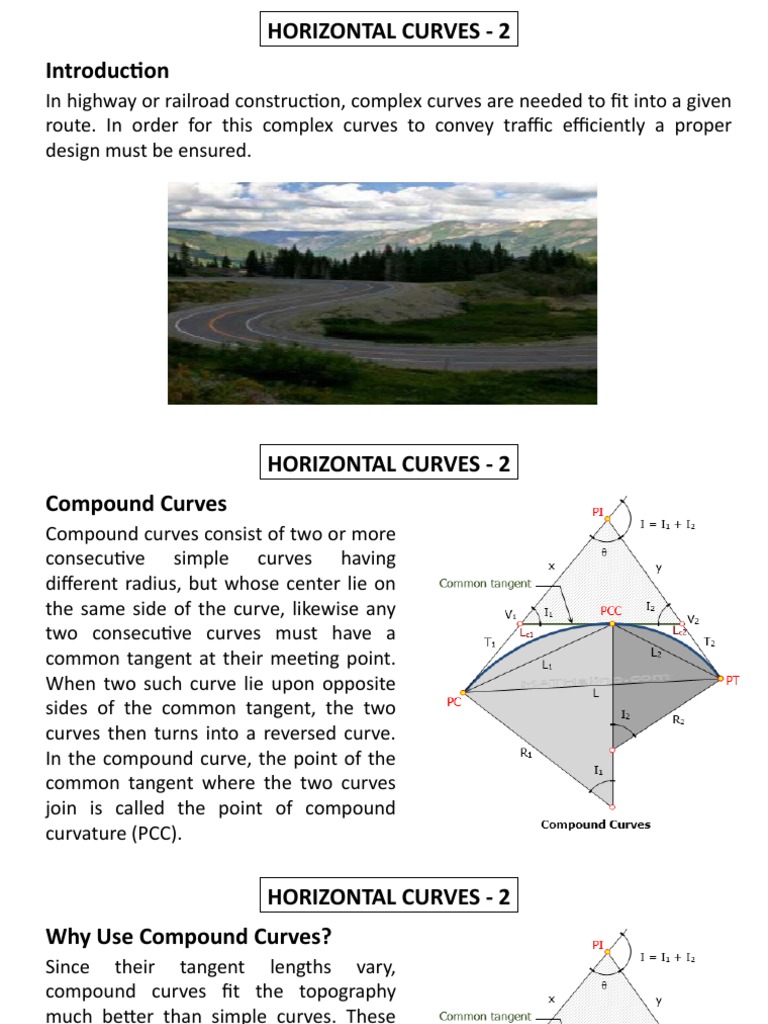 Lesson 12 Compound Reverse and Spiral Curves | PDF | Triangle | Angle