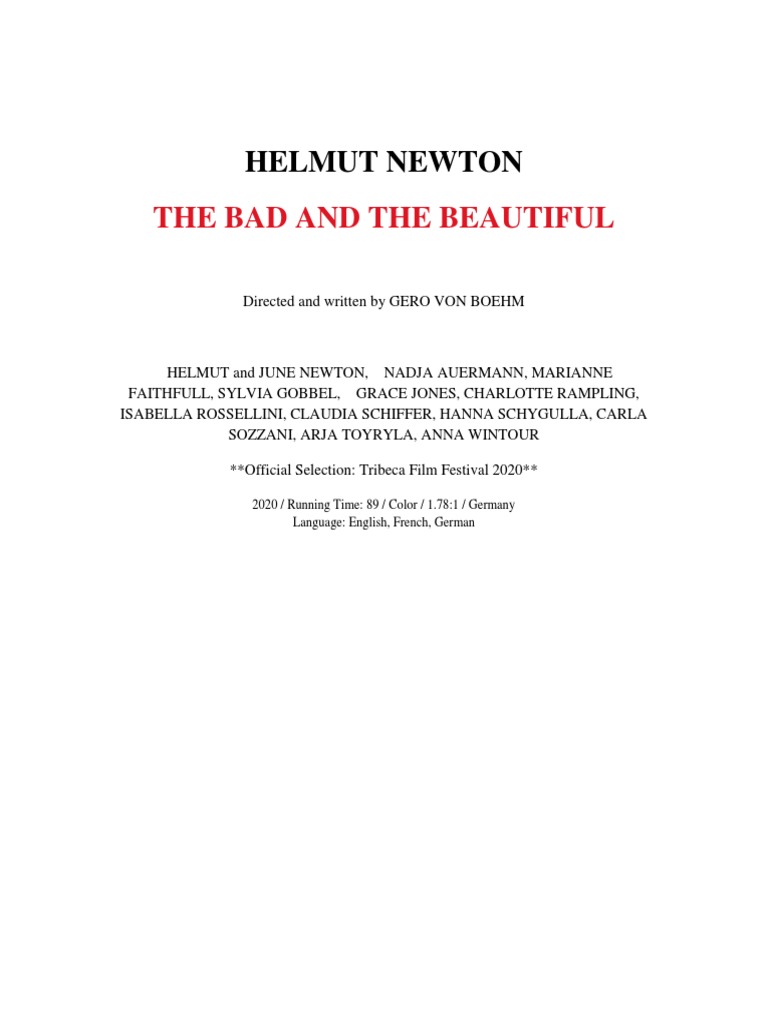 Helmut Newton en Press Book | PDF