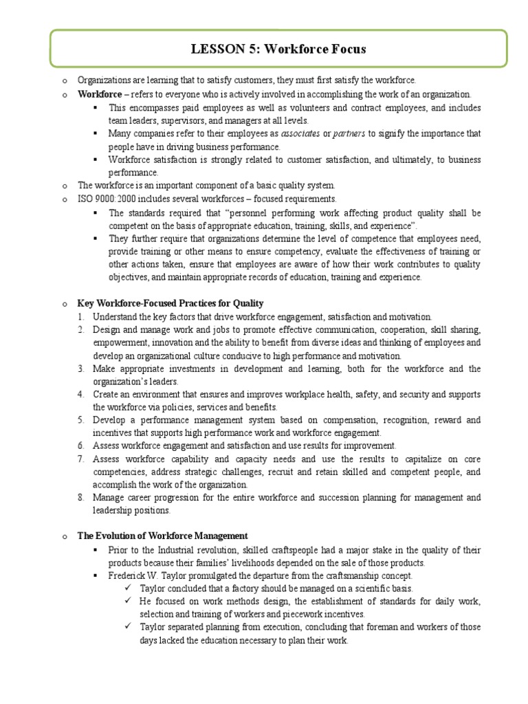 #5 Workforce Focus | PDF | Motivation | Motivational