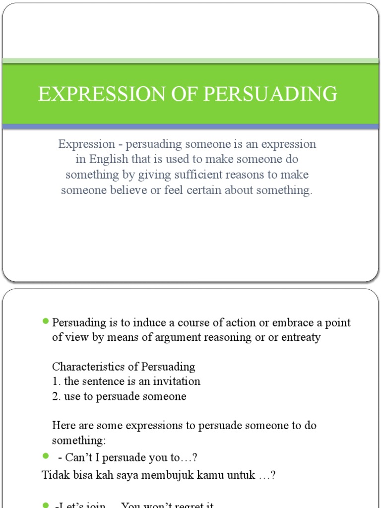 Expression of Persuading | PDF