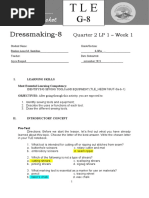 Module 4 - Dressmaking 8 Revised | PDF | Sewing Machine | Sewing