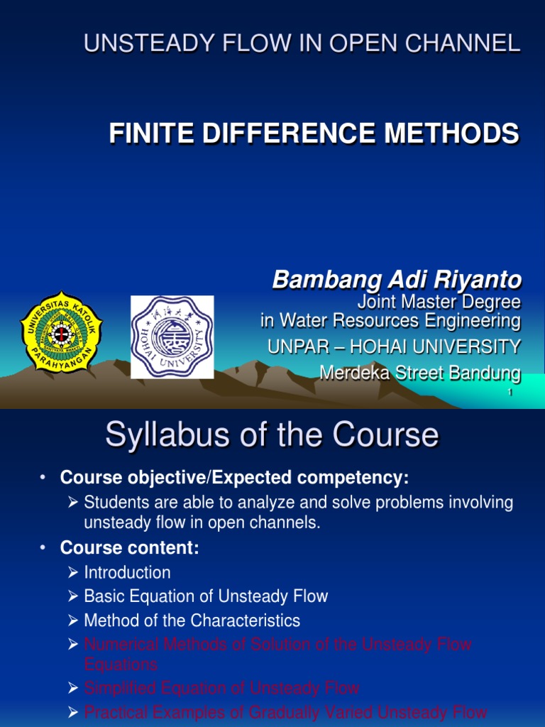 01 Finite Difference Methods | PDF | Partial Differential Equation | Equations