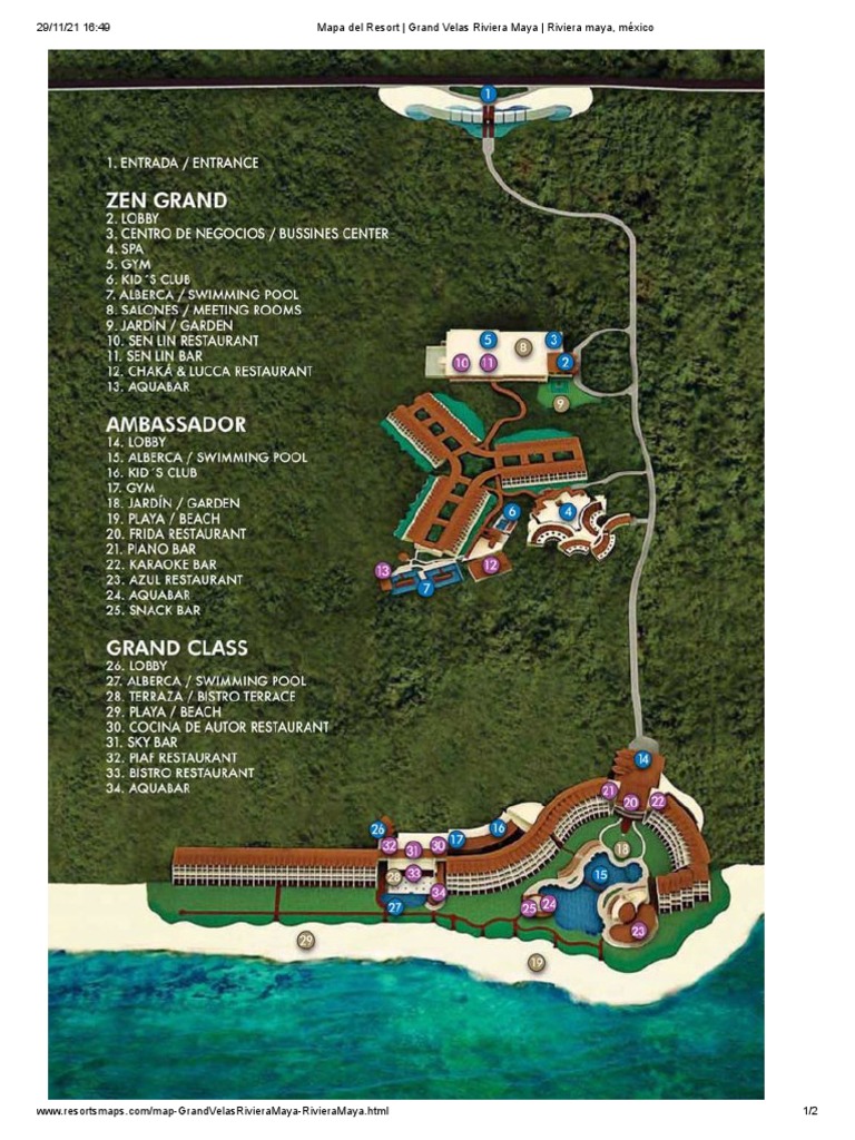 Mapa Del Resort | PDF