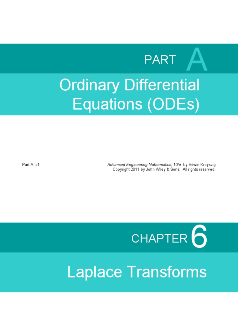 Ordinary Differential Equations (Odes) : Part A P1 | PDF | Ordinary Differential Equation ...