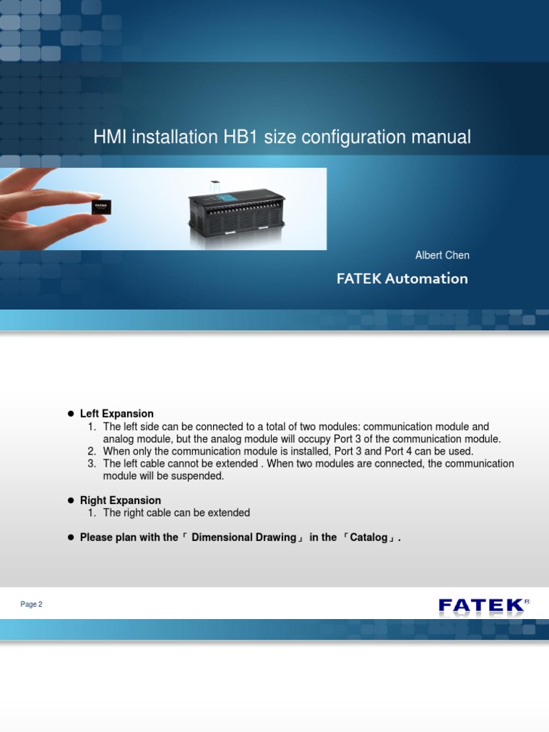 HMI Installation HB1 Size Configuration Manual - en | PDF | Computing ...