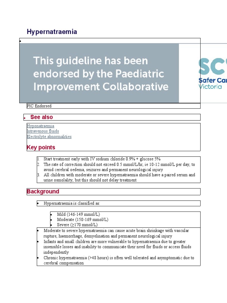 Hypernatremia Pediatrics | PDF | Clinical Medicine | Medical Specialties