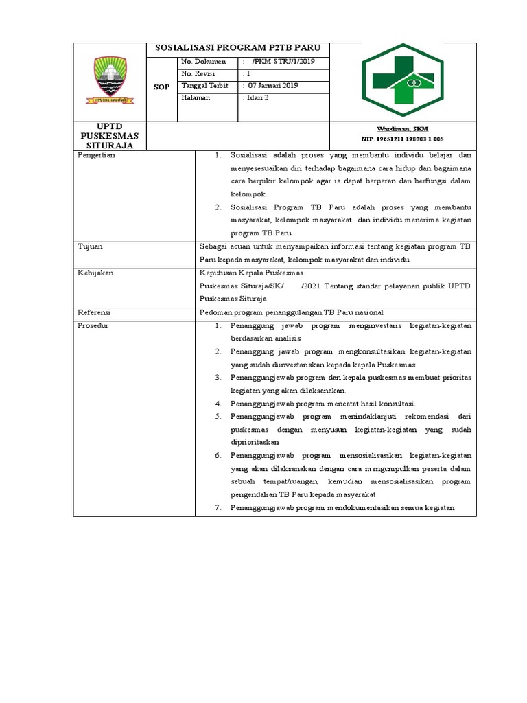 Sosialisasi Program TB Paru | PDF | Karier & Perkembangan | Pengembangan Diri
