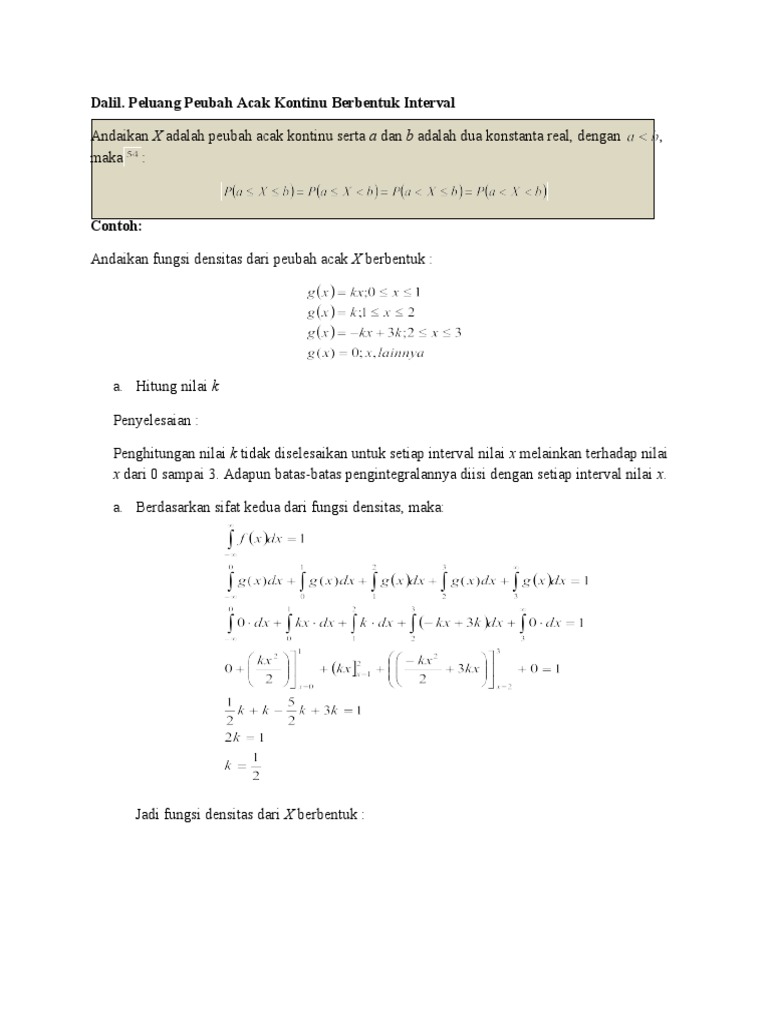 Distribusi Kumulatif Diskrit Dan Kontinu | PDF | Metode & Bahan Ajar