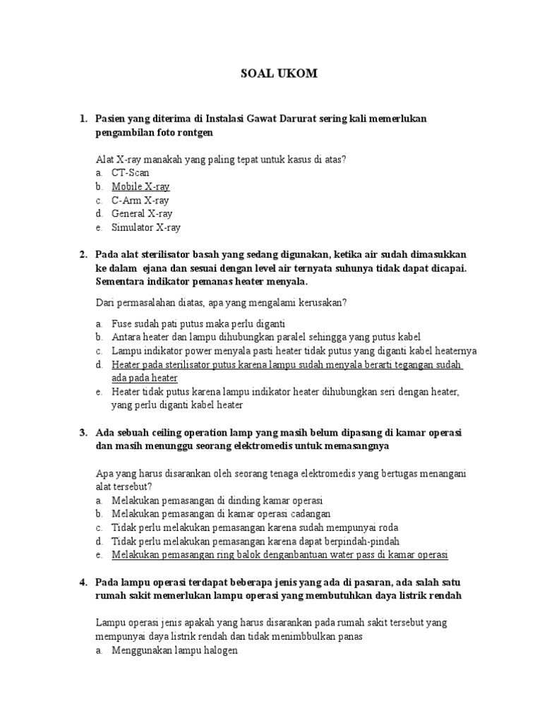 Soal Ukom | PDF