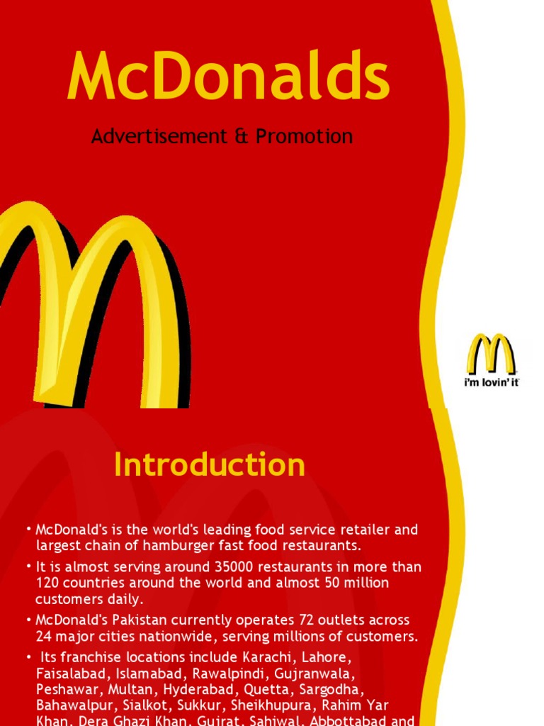 Advertisement & Promotion - Mcdonalds Presentation | PDF ...
