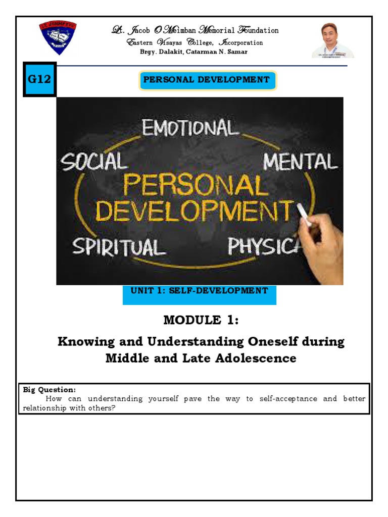 Personal Development Grade 12 | PDF | Self | Disciplines