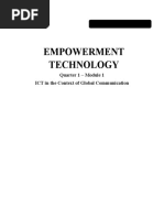 Empowerment-Technology-SHS - Q1 - Mod1 - ICT in The Context of Global Communication - Ver3 | PDF ...