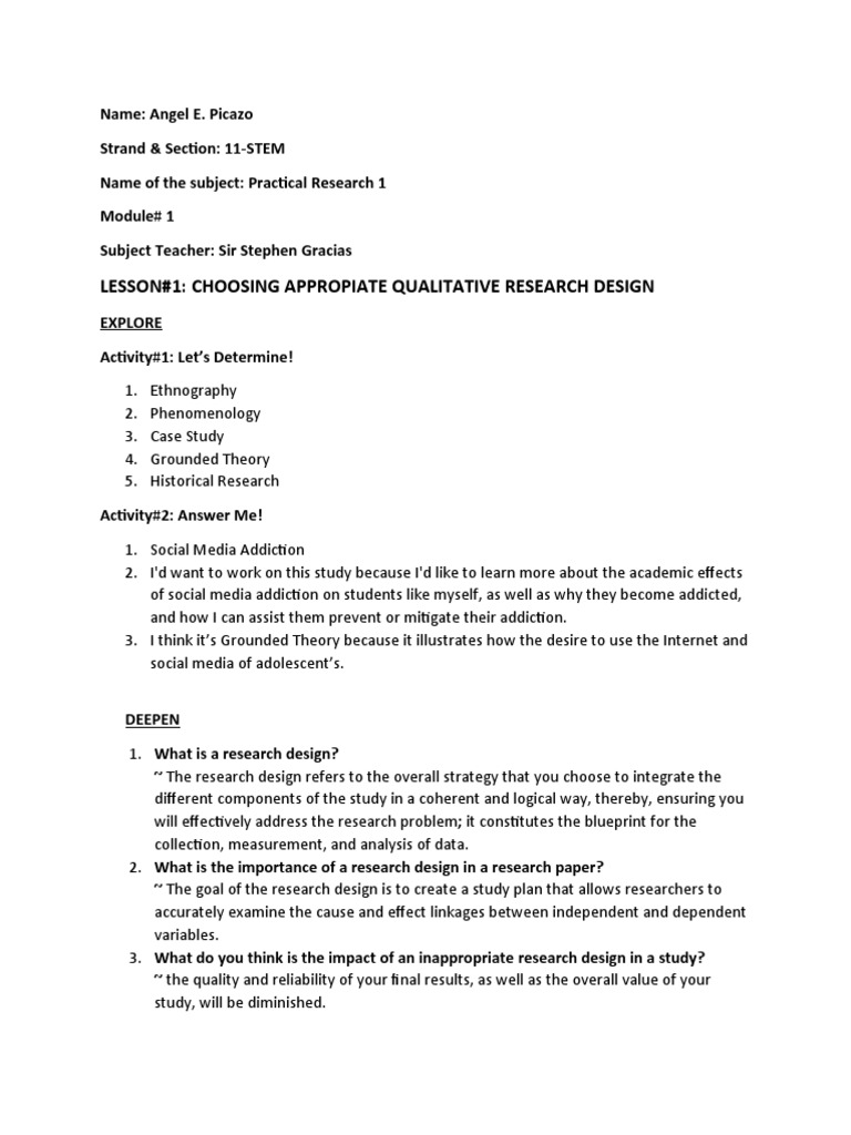 Research Module 1 4th Quarter | PDF | Sampling (Statistics ...