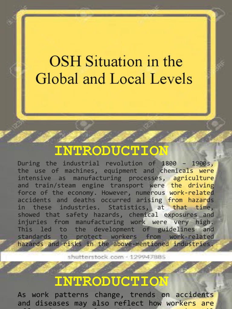 OSH Situation in The Global and Local Levels | PDF | Occupational ...