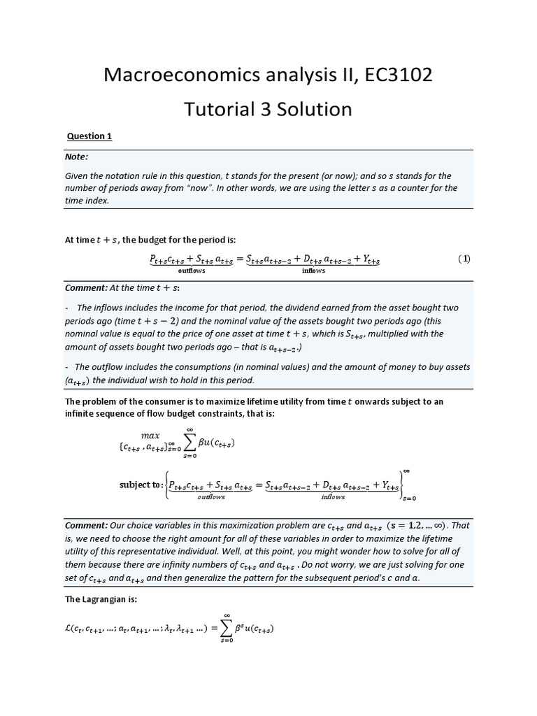 Tutorial 3 Sol Sem21920 | Download Free PDF | Dividend | Stocks