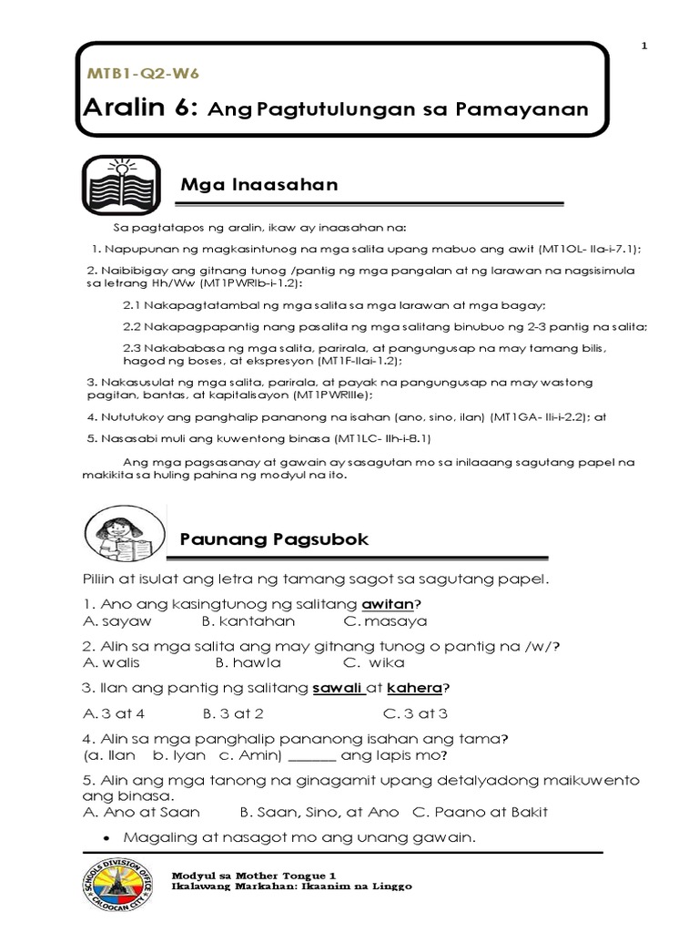 MTB 1 Q2 Week 6 | PDF