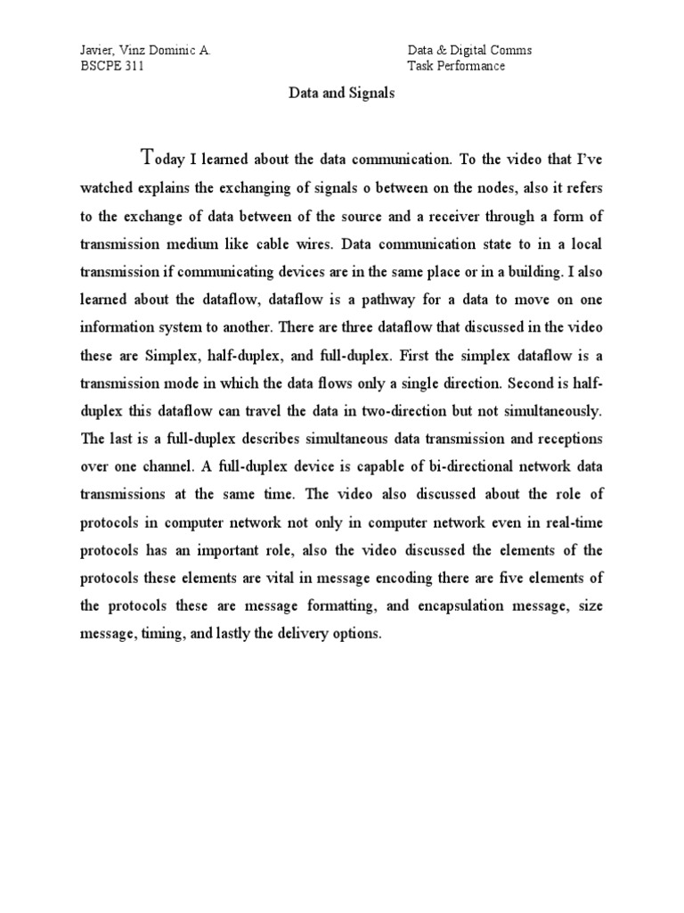 02 Task Performance 1 Data and Digital Comms (Javier) | PDF