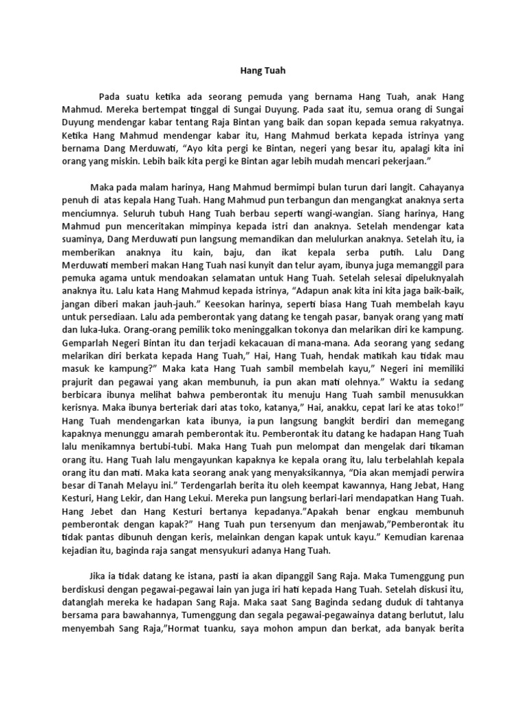 Hikayat Hang Tuah | PDF