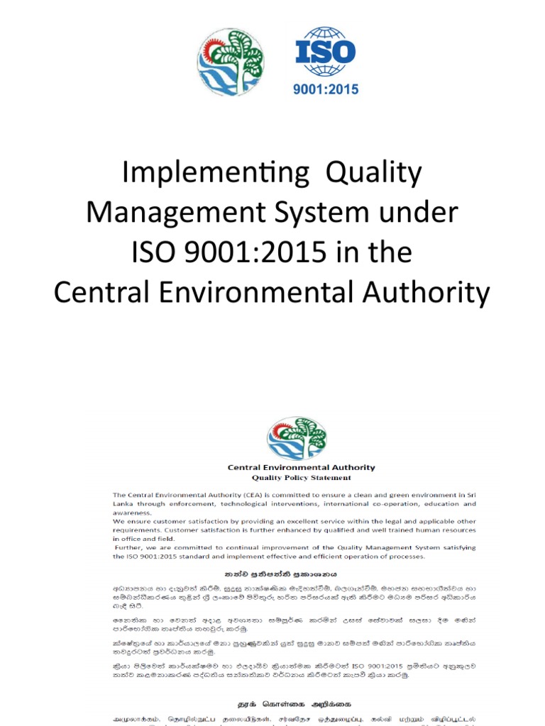 Implementing QMS | PDF | Environmental Impact Assessment | Quality ...