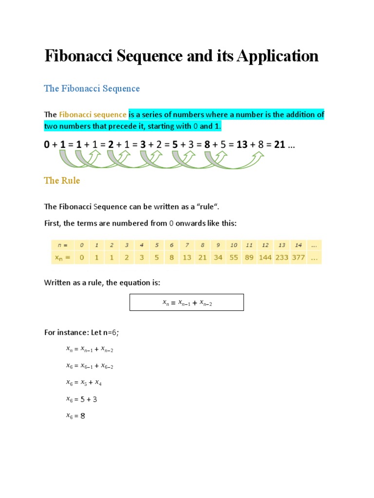 Fibonacci Sequence Report Notes | PDF | Numbers | Mathematics