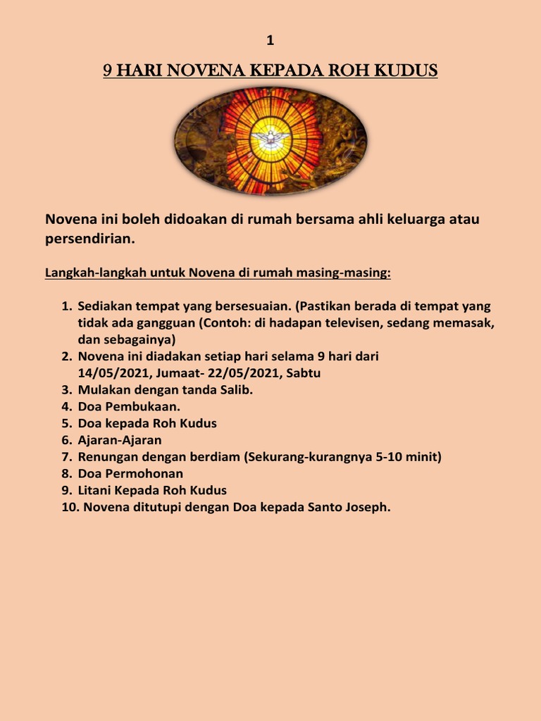 Novena 9 Hari kepada Roh Kudus | PDF