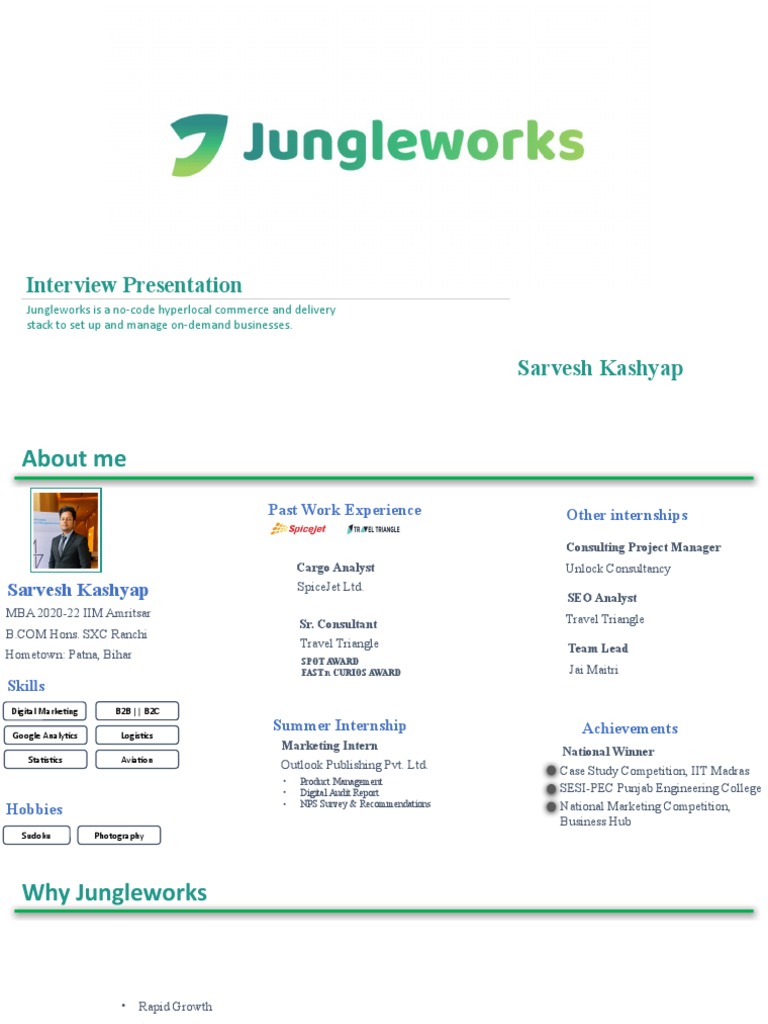 Jungleworks Sarvesh Kashyap MBA06101 | PDF | Software As A Service | Economies