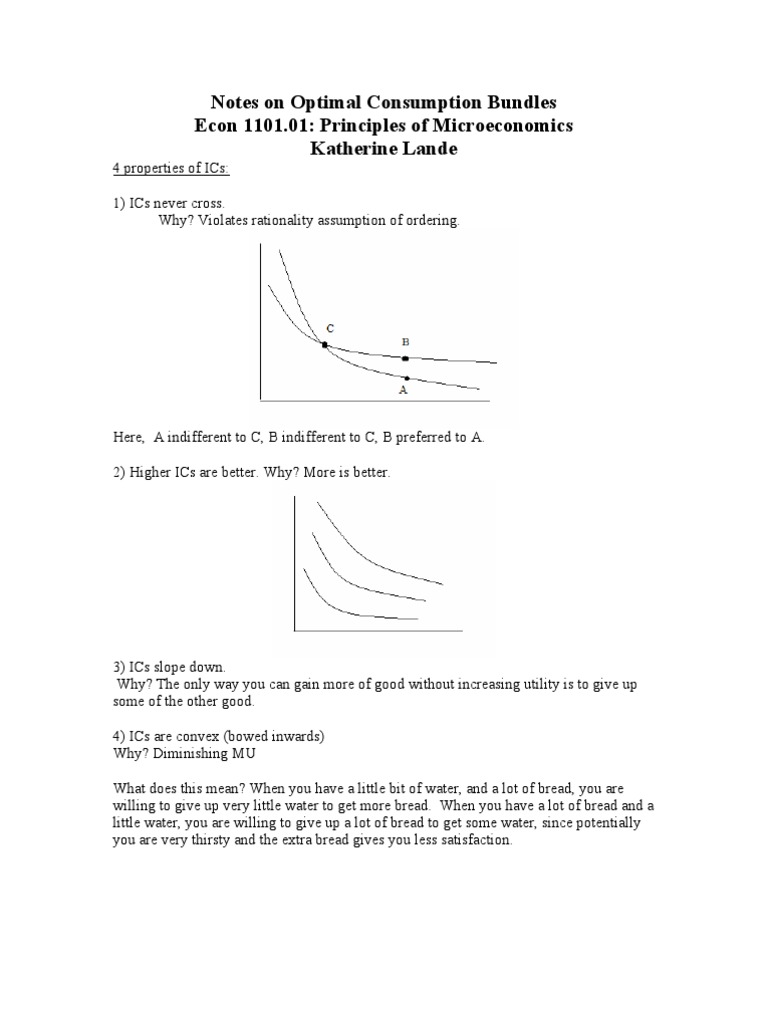 Notes On Optimal Consumption Bundles | Download Free PDF | Utility ...