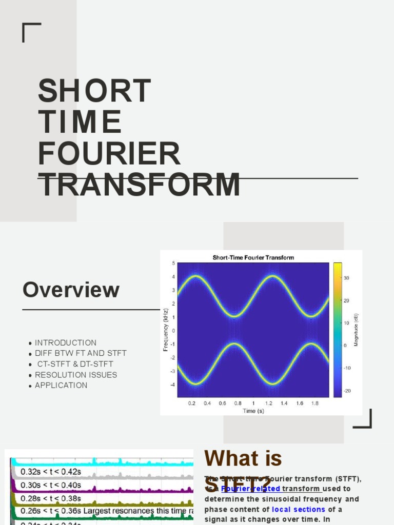 Short Time Fourier Transform | PDF | Computer Science | Harmonic Analysis