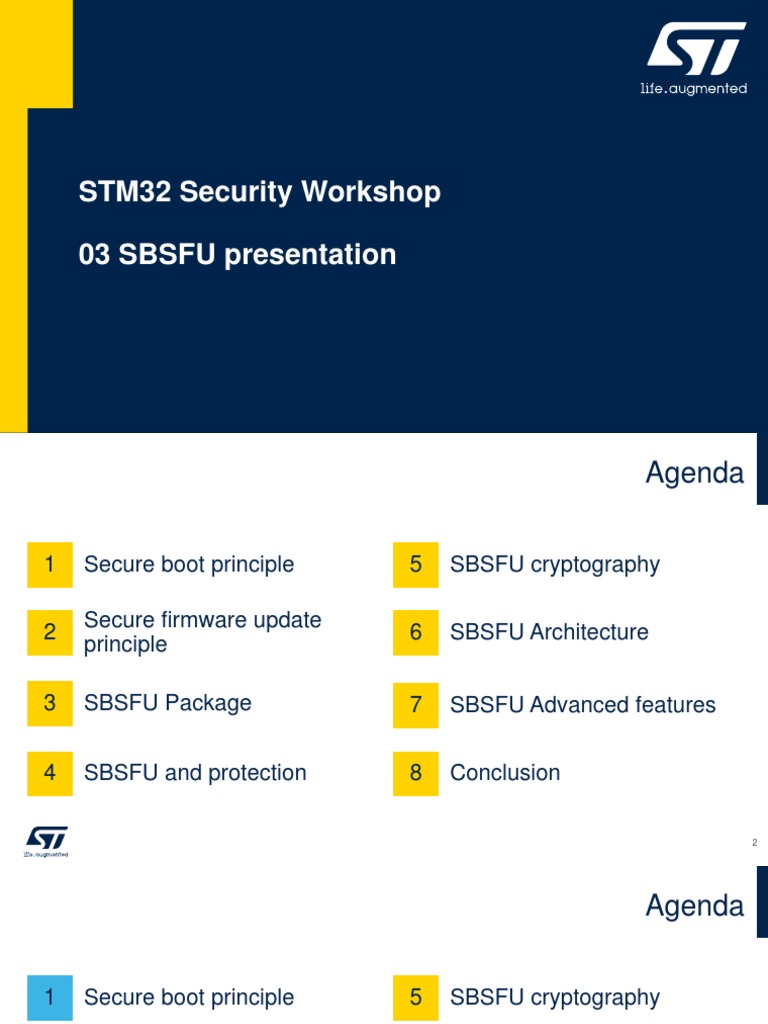STM32 Security Workshop 03 SBSFU Presentation | PDF | Public Key Cryptography | Key (Cryptography)