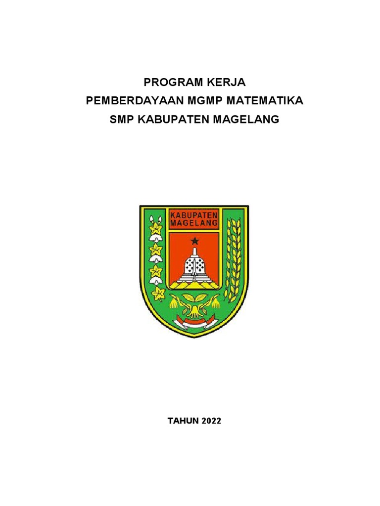 Program Kerja MGMP Matematika 2022 | PDF