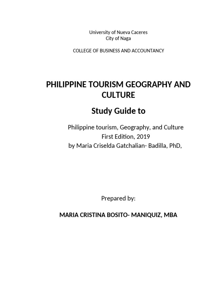 Philippine To Culture | Download Free PDF | Tourism | Distance Education