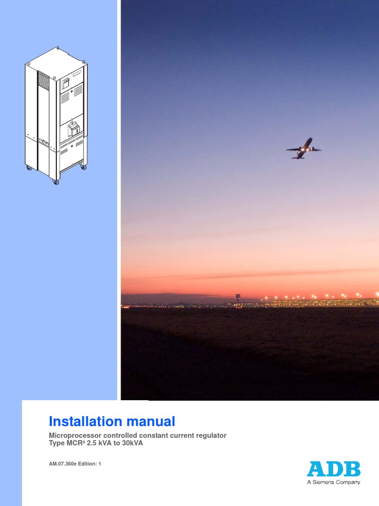 Installation Manual: Microprocessor Controlled Constant Current ...