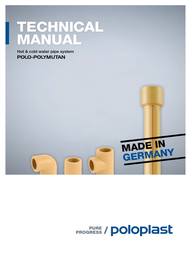 Technical Manual POLO-POLYMUTAN | PDF | Pipe (Fluid Conveyance ...