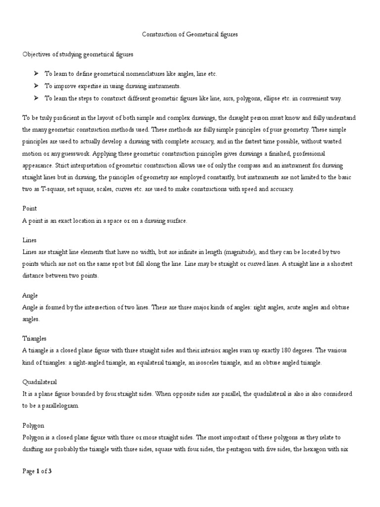 Construction of Geometrical Figures | PDF | Triangle | Circle