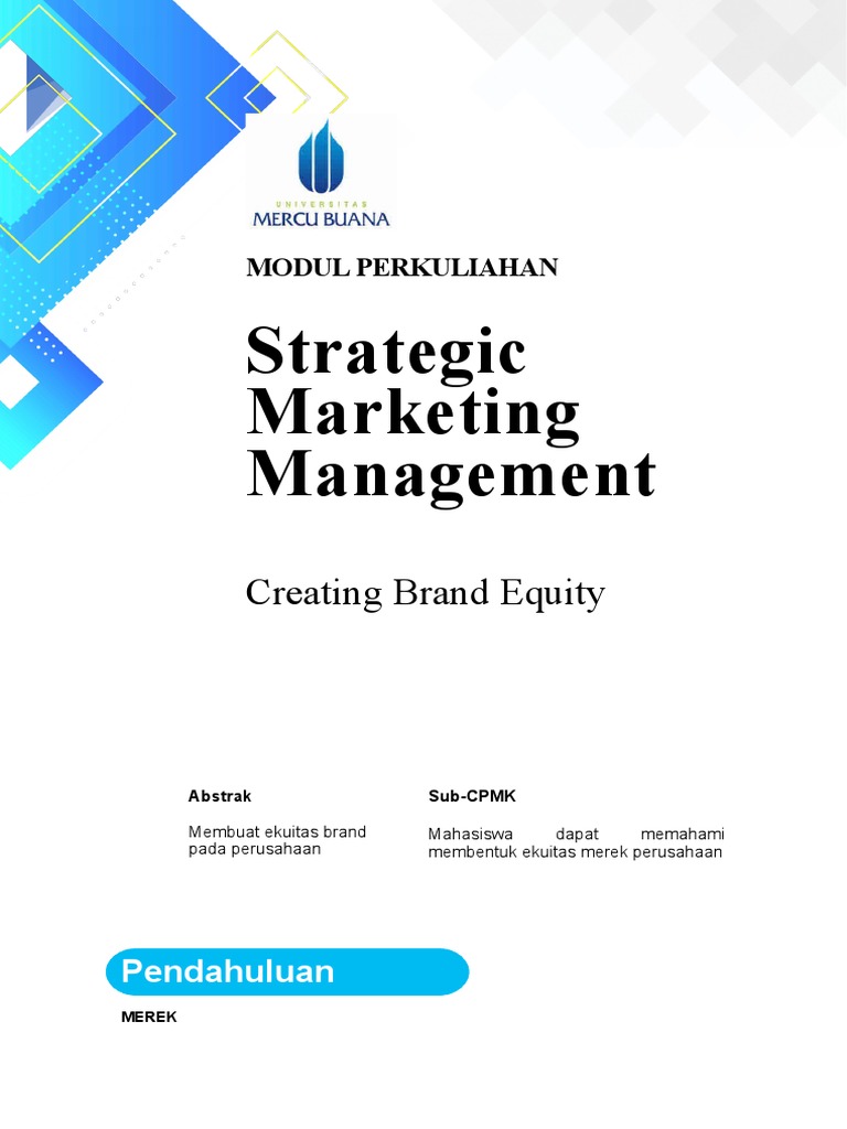 Membangun Ekuitas Merek yang Kuat | PDF