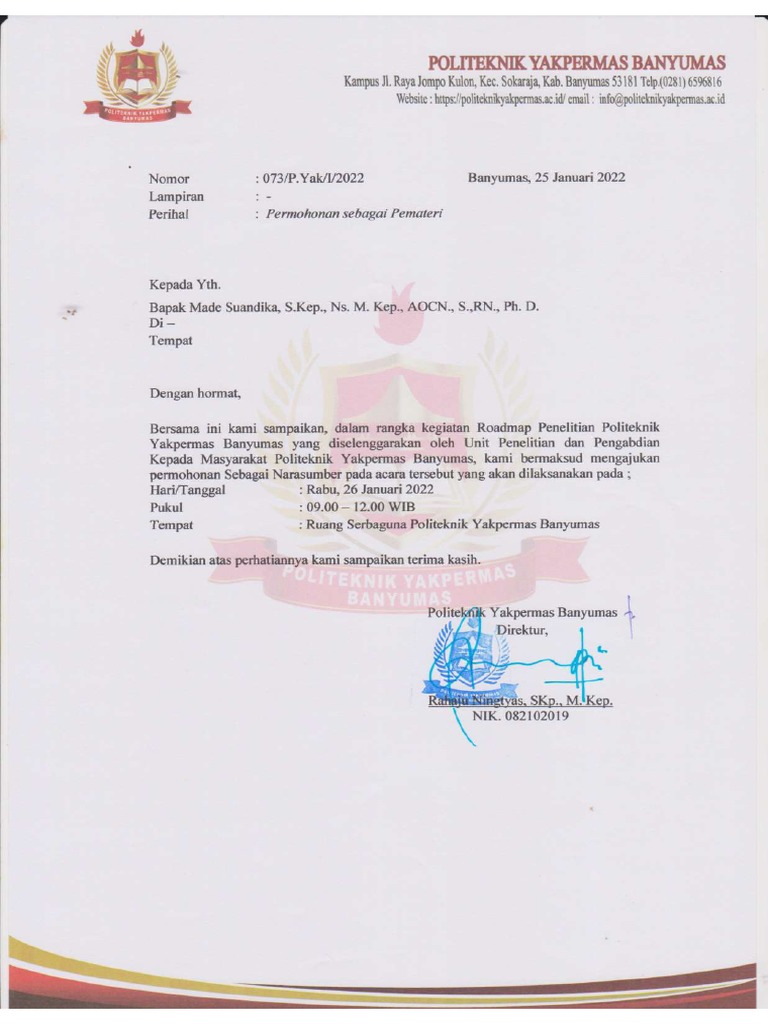 Surat Pak Made | PDF