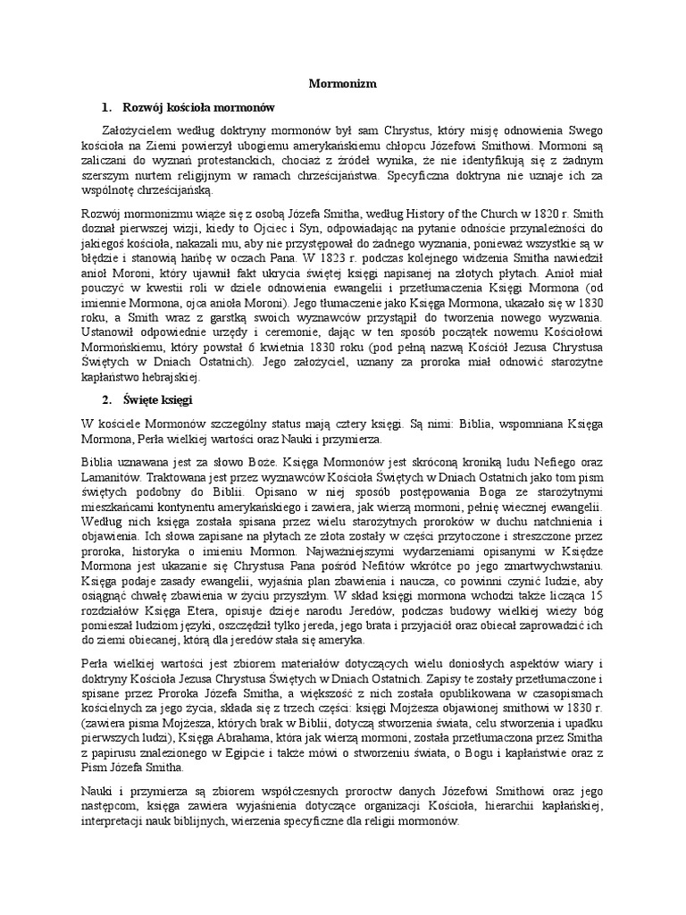 Mormonizm | PDF