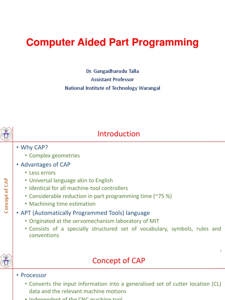 4 Computer Aided Part Programming Pdf Trigonometric Functions Angle 
