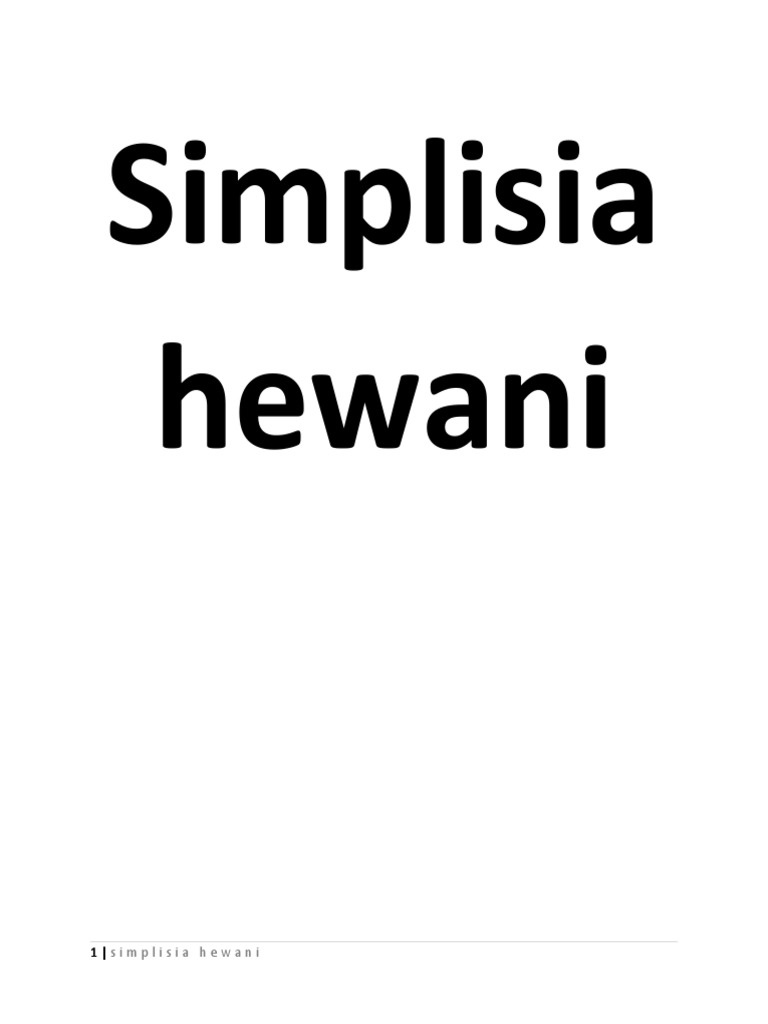 Panduan Lengkap Simplisia Hewani | PDF